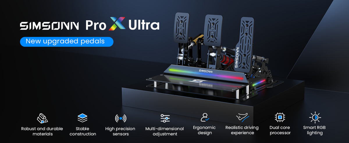 Simsonn Racing Pedal Pro X – Engineered for Ultimate Racing Simulation ...