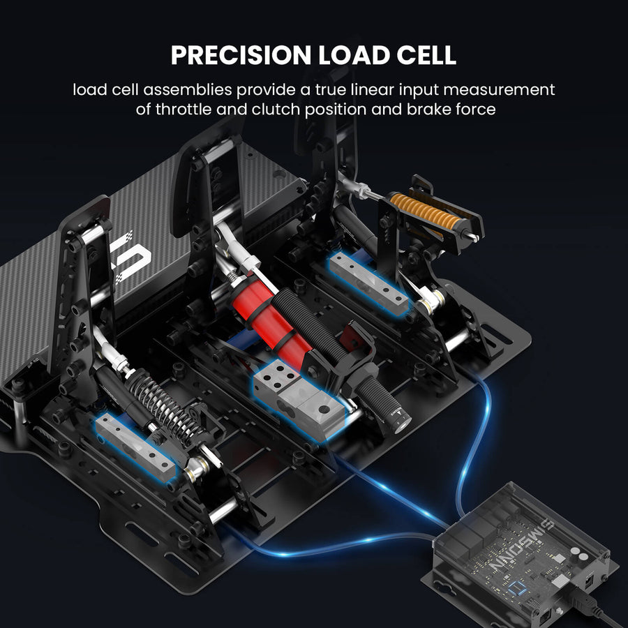 Simsonn Pro X Ultra Pedals | Hydraulic, RGB Feedback, Fully Adjustable ...