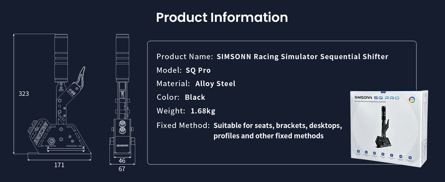 Simsonn SQ Pro Racing Simulator Sequential Shifter – SIMSONN