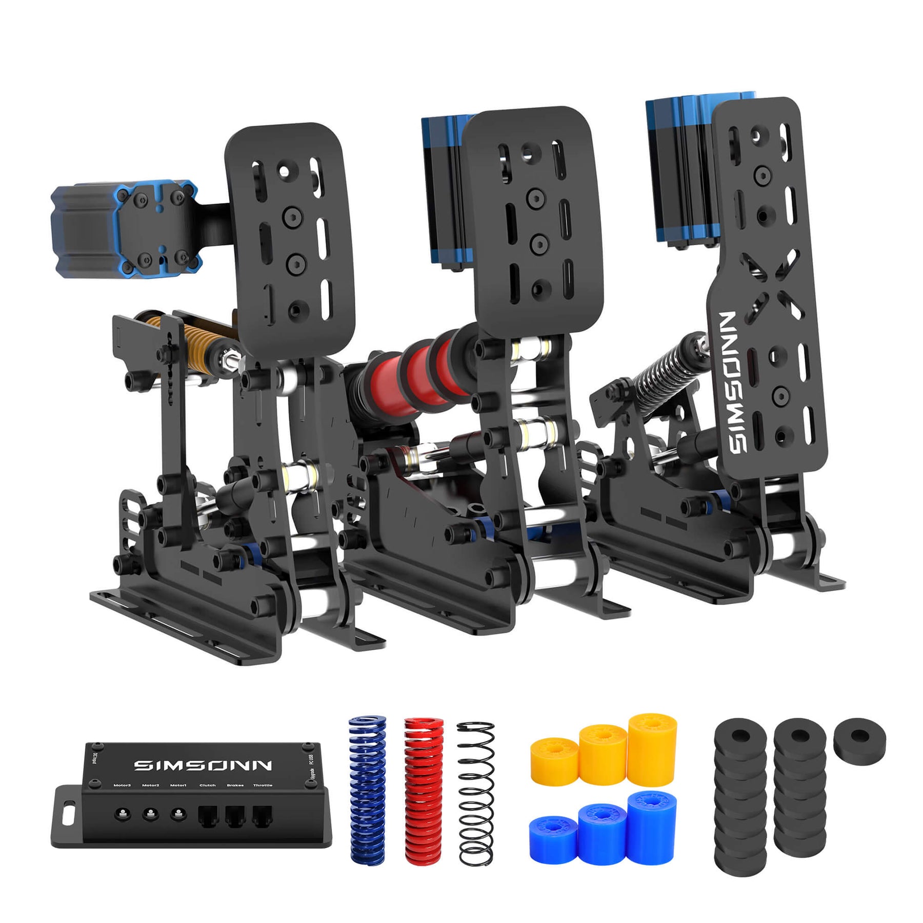 Simsonn Plus X Sim Racing Pedals | Durable, Adjustable, Pro-Level ...