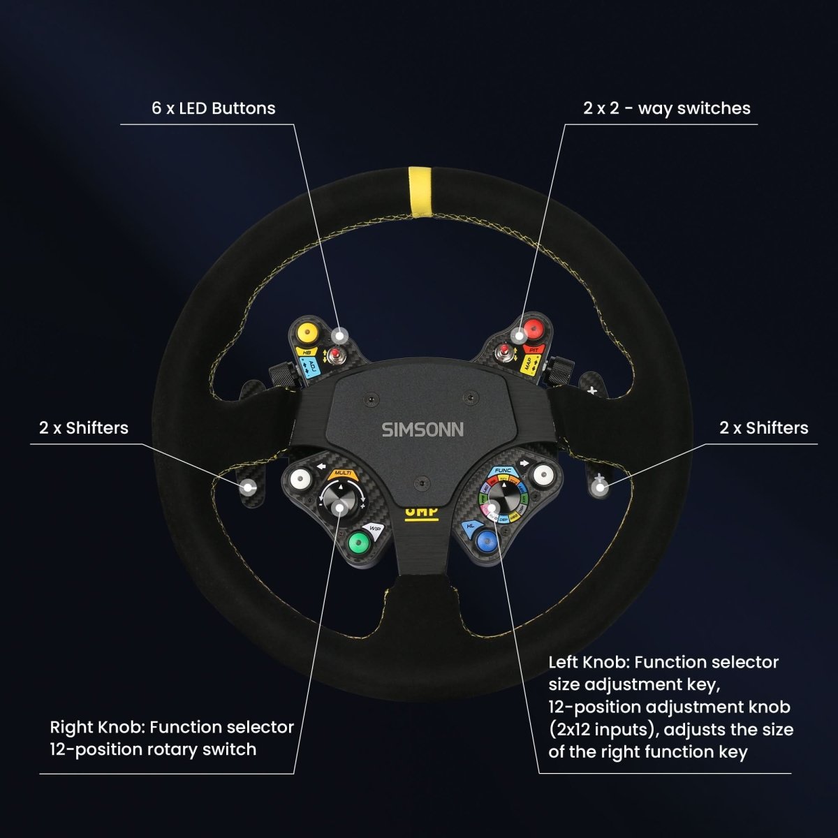 Simsonn GT2 Steering Wheel S1 – Professional Precision and Durability ...